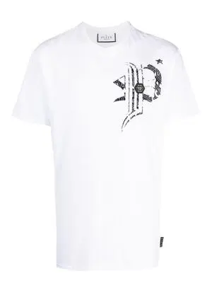 Philipp Plein Ss Gothic Plein Round-neck T-shirt - White