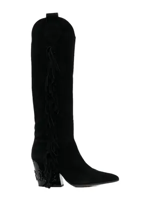 Philipp Plein Calf-leather Cowboy Boots - Black