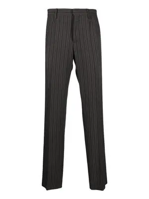 Moschino Tailored Trousers With Vertical Stripes - Grey