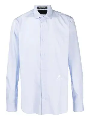 Philipp Plein Sugar Daddy Cotton Shirt - Blue