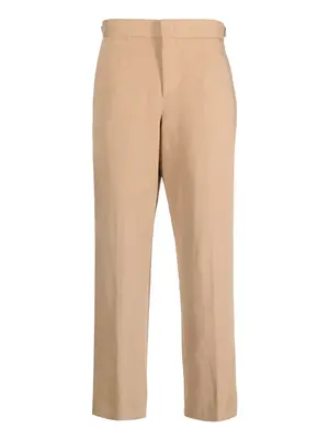 PT TORINO Straight-leg Linen-cotton Trousers - Neutrals