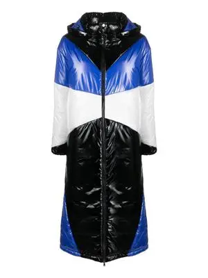 Patrizia Pepe Oversized Color-block Coat - Black