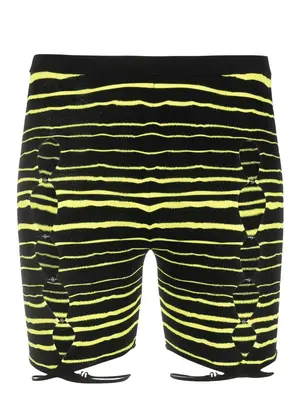 RUI RUI Striped Cut-Out Shorts