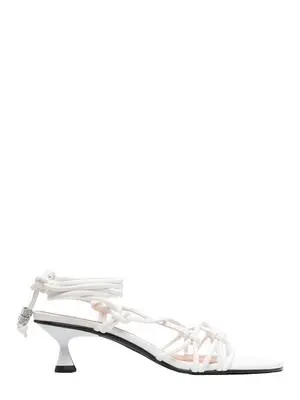 GANNI Knot-detail Sandals - White