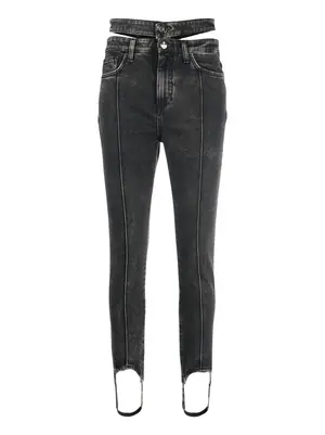 ANDREĀDAMO Cut-out Skinny Jeans - Black