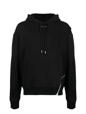 HELIOT EMIL Zipped Organic Cotton Hoodie - Black