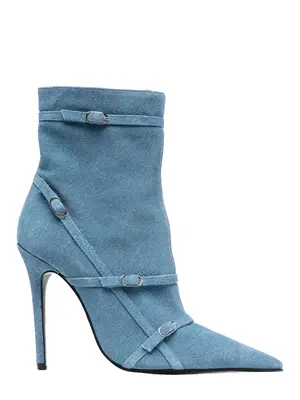 ABRA 120mm Denim Ankle Boots - Blue