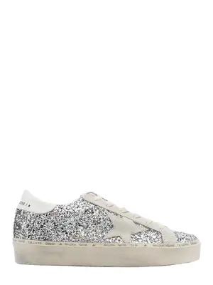 GOLDEN GOOSE Hi-star Glitter Sneakers - Silver