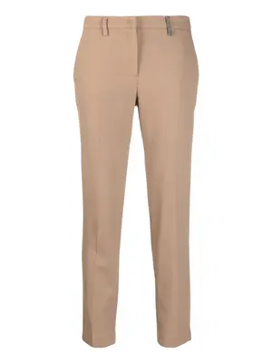Fabiana Filippi High-waisted Cropped Trousers - Brown