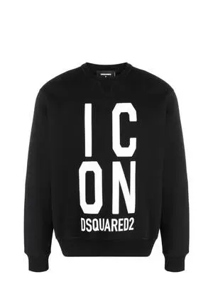 Dsquared2 Icon Logo-print Cotton Sweatshirt - Black