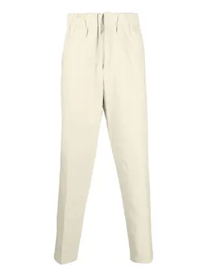 JIL SANDER Elasticated-waistband Cotton Trousers - Yellow