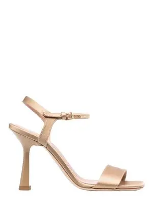 Alberta Ferretti Champagne Calf Leather Ankle-strap Sandals - Neutrals