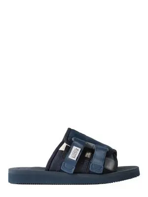 SUICOKE SUICOKE KAW-VS Patchwork Denim And Suede Sandals
