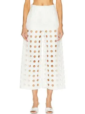 Alaïa Low Waist Pant - Blanc