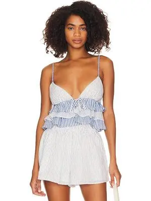 Majorelle Aruba Top - Blue & White Stripe