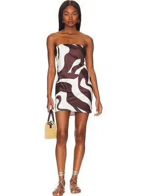 SNDYS Angel Mini Dress - Brown Swirl
