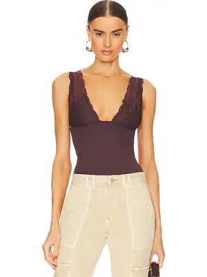 Free People X Intimately Fp Power Play Cami - Chocolate Merlot