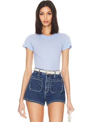 Lamade LA Made Crew Neck Tee In Baby Blue.  Azure