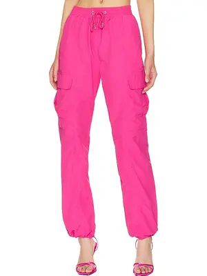 Superdown Amata Parachute Pant - Hot Pink