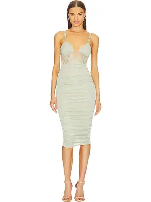 MICHAEL COSTELLO X Lulee Midi Dress - Mint