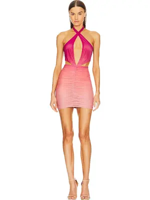 MICHAEL COSTELLO Gaia Mini Dress - Pink Ombre