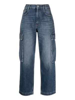 Stella McCartney Cropped Cargo Jeans - Blue