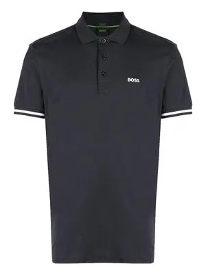 BOSS Logo-embroidered Cotton Polo Shirt