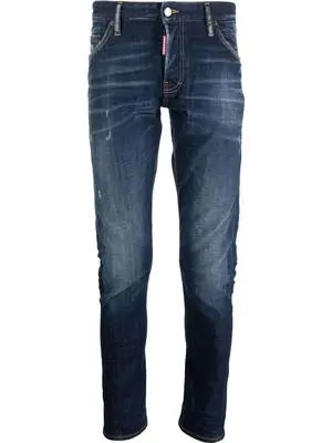Dsquared2 Skinny Fit Cotton Denim Trousers - Blue
