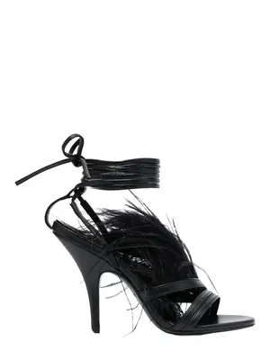 Patrizia Pepe 115mm Leather Sandals - Black