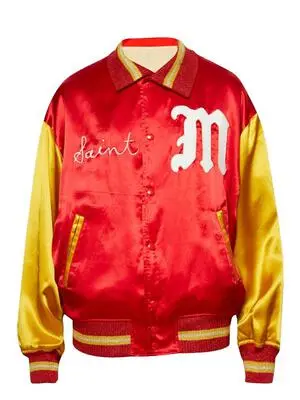 SAINT MXXXXXX Varsity Jacket - Red