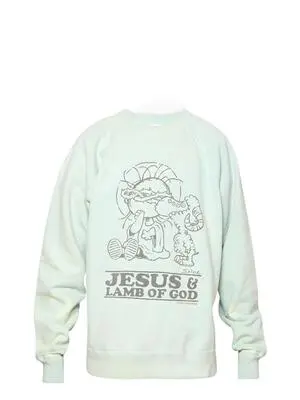 SAINT MXXXXXX Printed Cotton Sweatshirt - Blue