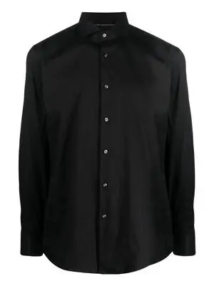 BOSS Spread-collar Button -up Shirt - Black