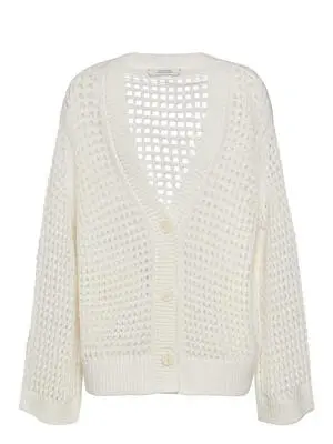 Dorothee Schumacher Pointelle Wool And Cashmere Cardigan - White