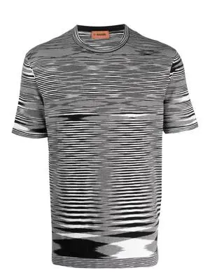 Missoni Stripe-print Short-sleeved T-shirt - Black