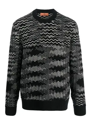 Missoni Zig Zag-pattern Jumper - Black