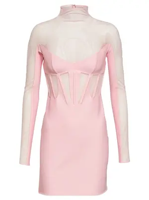 MUGLER Corset Mini Dress - Pink