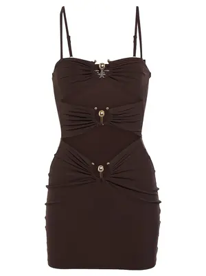Christopher Esber Christopher Esber Pierced Orbit Minidress Brown
