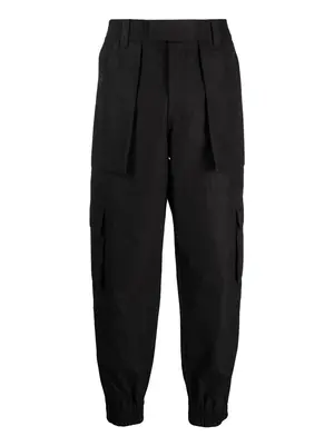 Alexander McQueen Cotton Cargo Trousers - Black