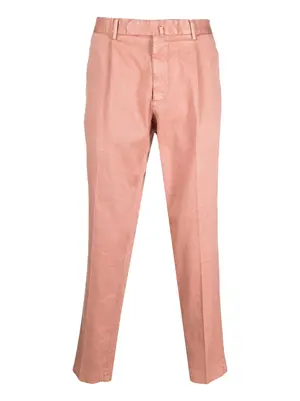 DELL'OGLIO Pleated Tapered-leg Trousers - Pink