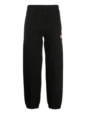 Kenzo Logo-embroidered Tapered Track Pants - Black