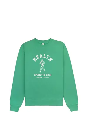SPORTY & RICH Ny Running Club Cotton Sweatshirt - Green