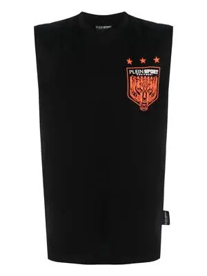 PLEIN SPORT Tiger Crest Edition Vest - Black