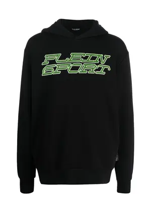 PLEIN SPORT Tiger Logo-print Hoodie - Black