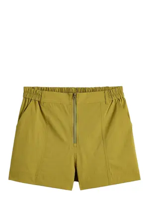 Madewell Tapered Zip-Front Shorts Citrus Lime