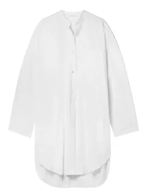 THE ROW Come Cotton-poplin Tunic - White