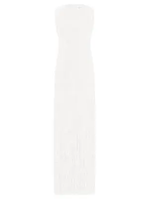 HERVE LEGER Ottoman-knit Fringe Maxi Dress
