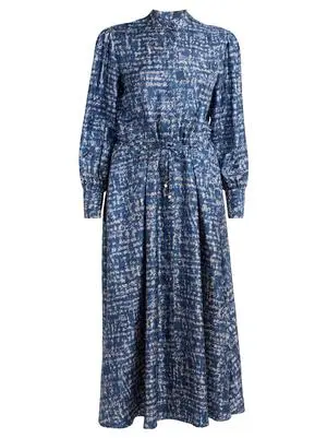 KITON Printed Silk Maxi Dress