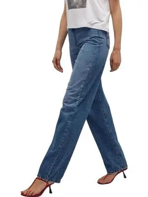 Emporio Armani Relaxed Straight-leg High-rise Jeans - Denim
