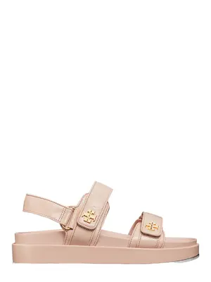 Tory Burch Kira Leather Dual-Band Sport Sandals Shell Pink