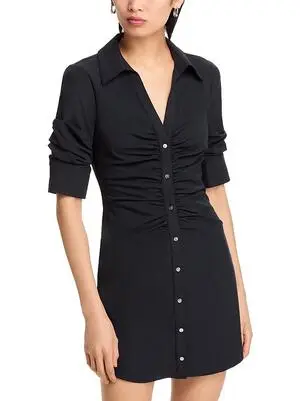 Cinq À Sept Elina Mini Shirt Dress - Black